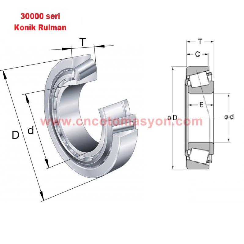 32024 Konik Makaralı Rulman d:120mm D:180mm T:38mm - CNC OTOMASYON